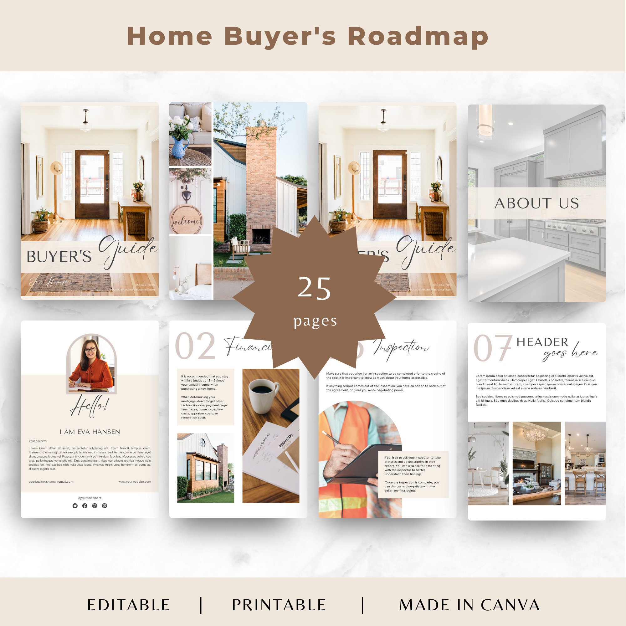 Home Buyer Roadmap Guide Realtor Agent Buyers Packet Step by Step Home ...