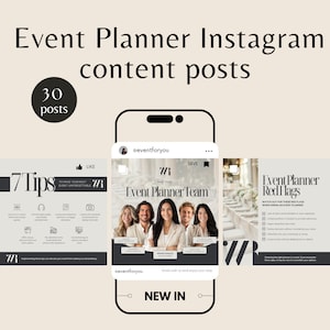 Event Planner Instagram Content Posts, Wedding Planner Social Media ...