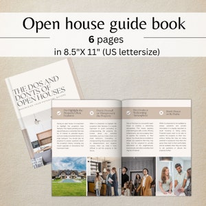 Editable Open House Guidebook, Canva Printable Template for Real Estate ...