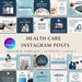Health Care Social Media Posts, Bundle of 50 Therapy Clinic Instagram ...