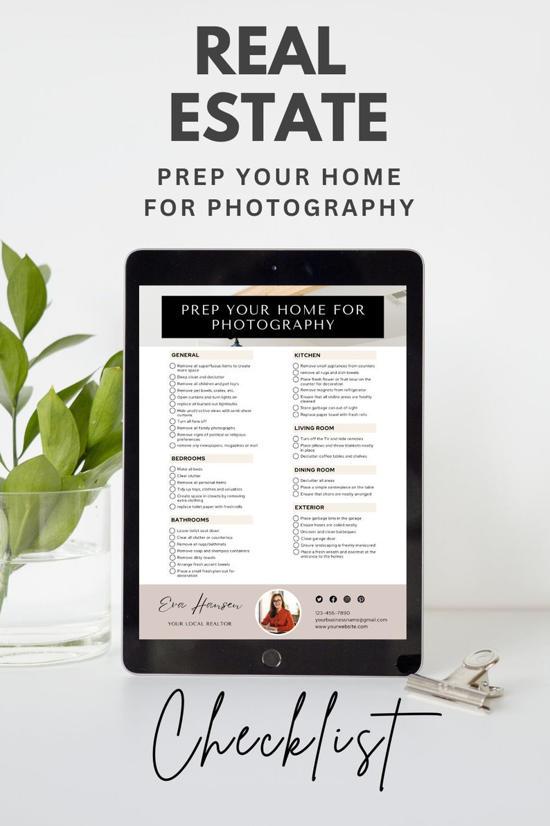 Real Estate Photography House Prep Flyer, Home Seller Photography ...