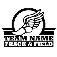 Track and Field SVG, Team Mascot Logo Runner School Mascot Track and ...