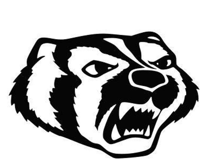 Badgers Football Svg Badger Face Svg Mascot Svg Badger Svg - Etsy