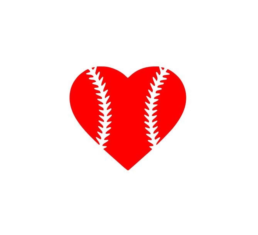 Baseball Heart SVG File Cutting, DXF, EPS Design, Cutting Files for ...