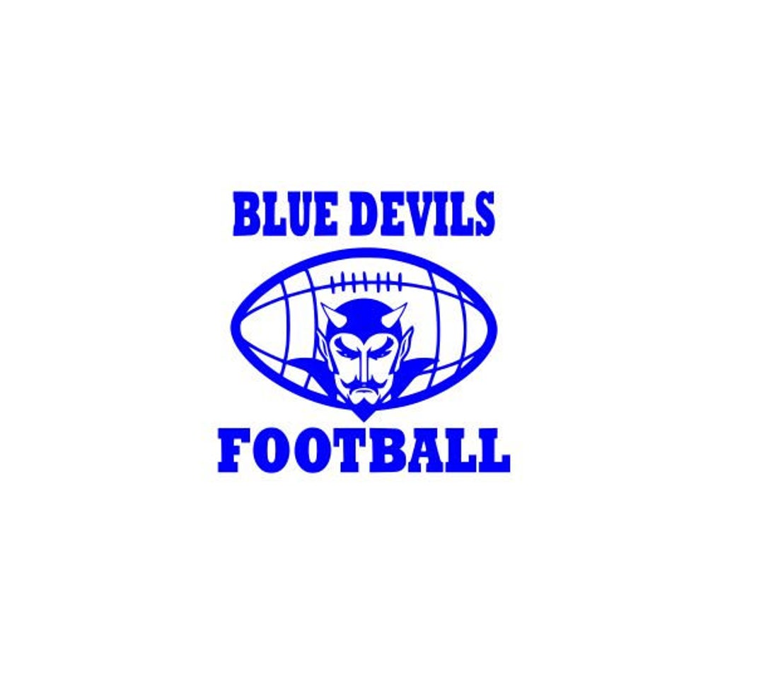 Blue Devils Football High School College SVG File Cutting, DXF, EPS ...