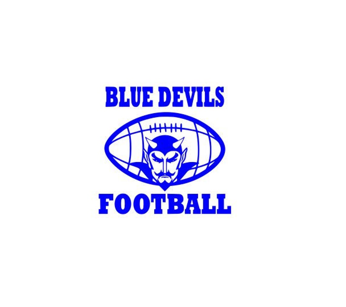 Blue Devils Football High School College Svg File Cutting Etsy