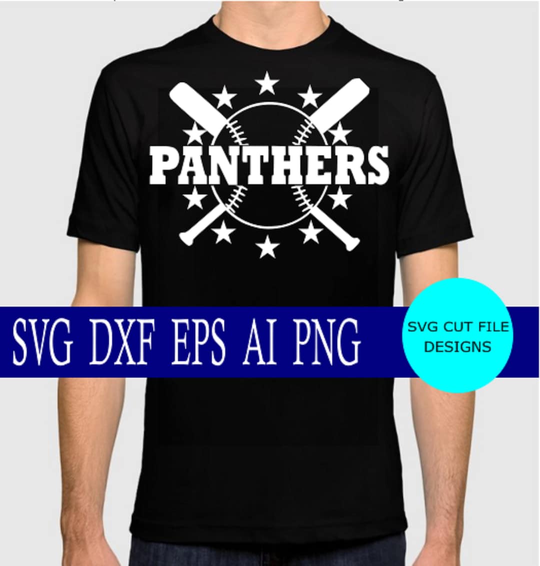Panthers Svg File, Panthers School Svg, Panthers Baseball Svg Black ...