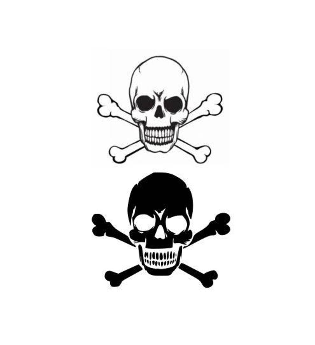 Halloween Fall Skull Crossbones Bones Cutting Files Use With Silhouette ...