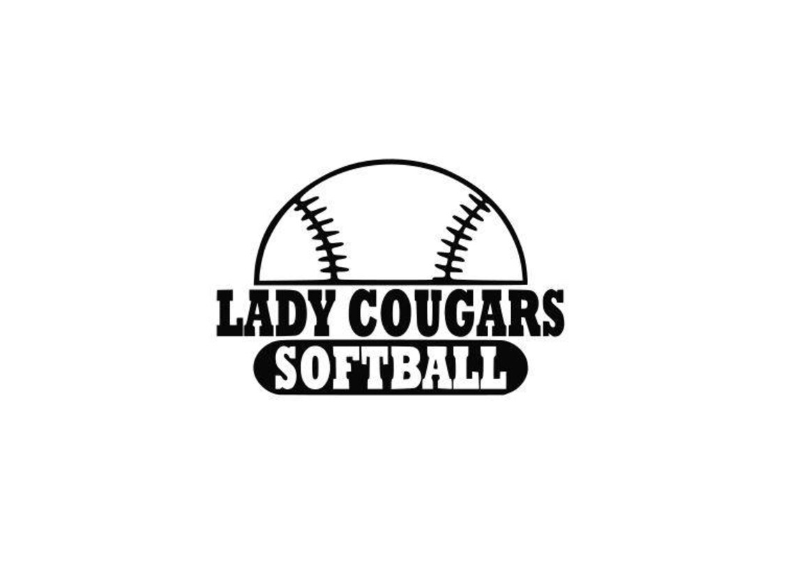Lady Cougars Svg, Cougars Softball Svg, Softball Svg, SVG, DXF, EPS ...