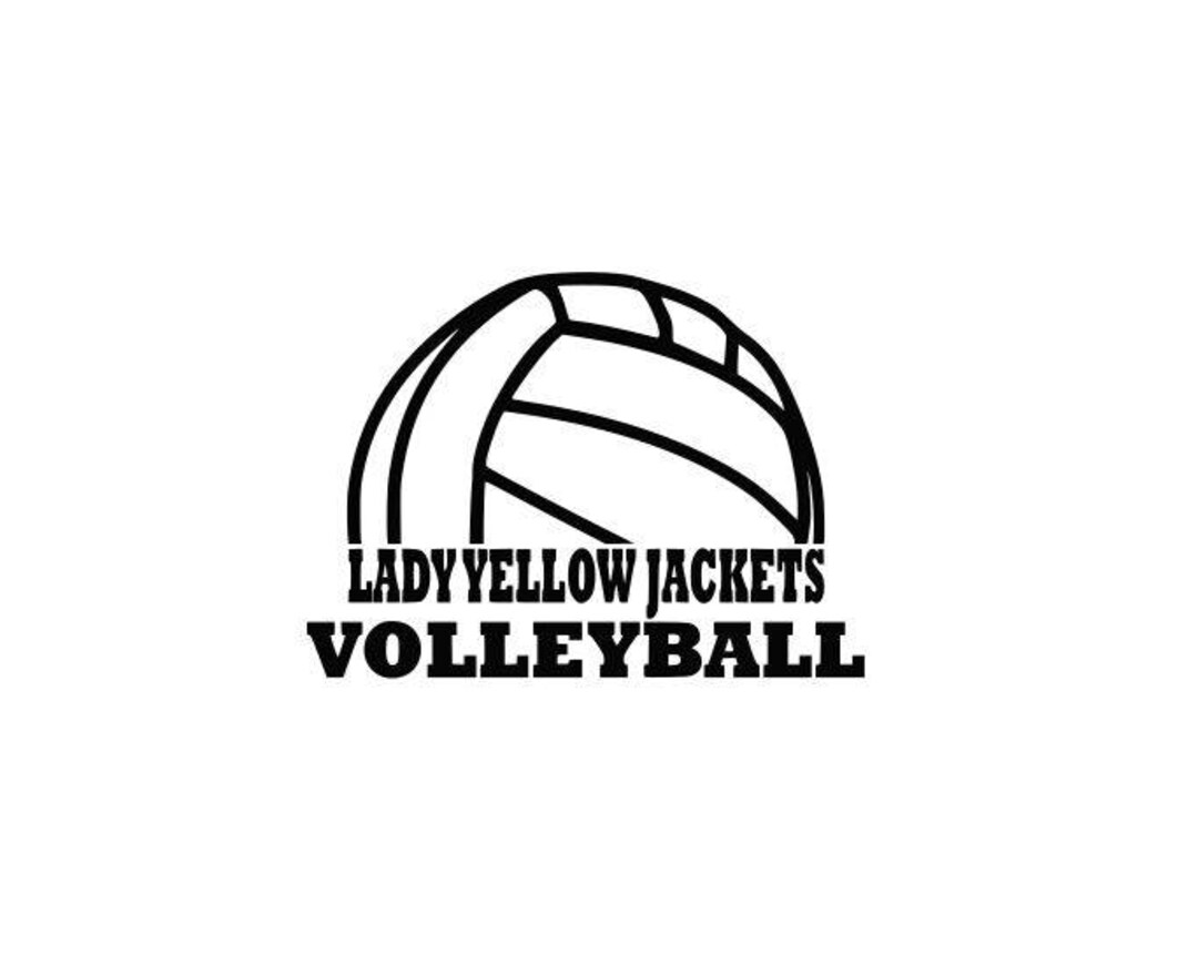 Yellow Jackets High School College Volleyball SVG File Cutting, DXF ...