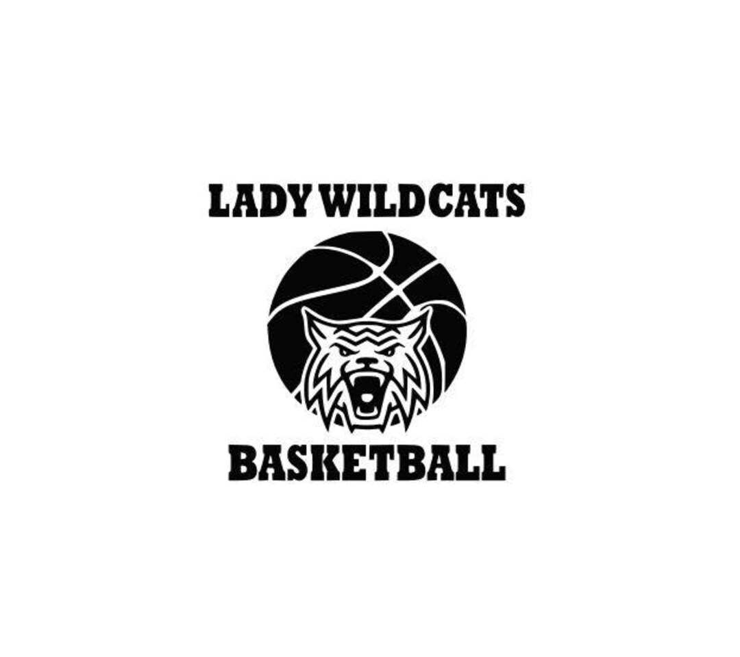 Lady Wildcats Basketball Mascot College SVG File Cutting, DXF, EPS ...