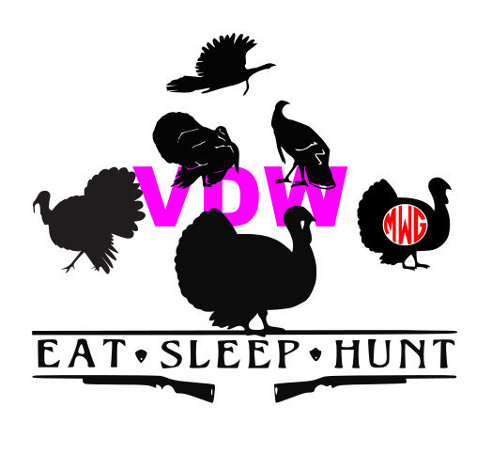 Turkey Hunting Svg, Wild Turkey Svg File, Turkey Cut File, Turkey ...