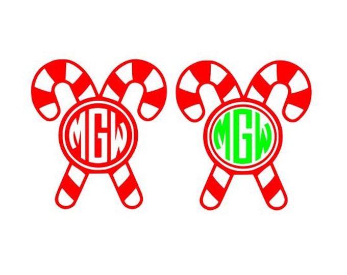 Candy Cane Border Svg, Square Candy Cane Frame Svg, Candy Cane Monogram ...