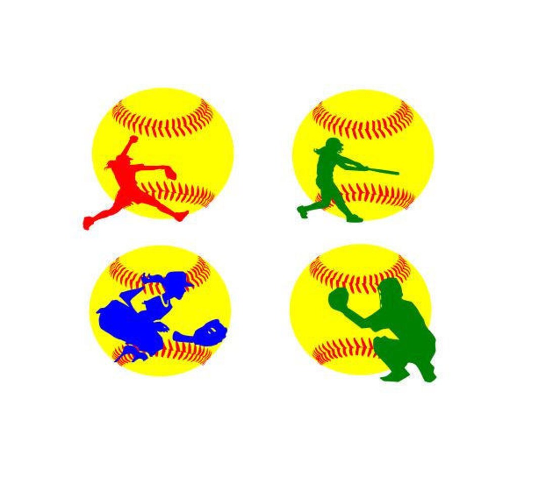 Softball Svg, Softball Monogram Svg, Baseball Monogram Svg, SVG, DXF ...