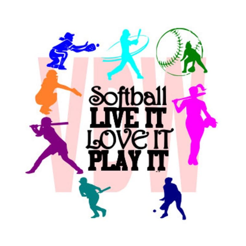 Softball Silhouette - Etsy