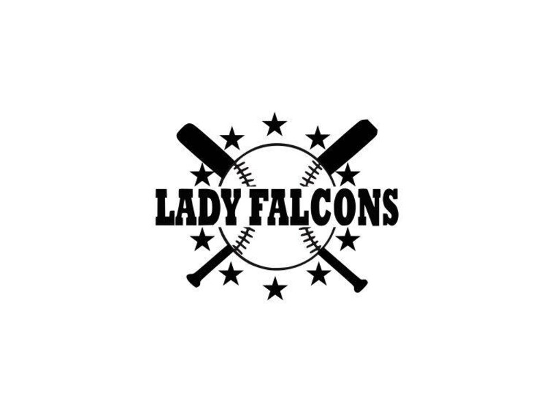 Lady Falcons Svg Falcons Softball Svg Softball Svg DXF EPS - Etsy