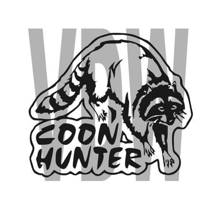 Coon Hunter svg Raccoon svg Coon Dog Hunter Cutting Files | Etsy