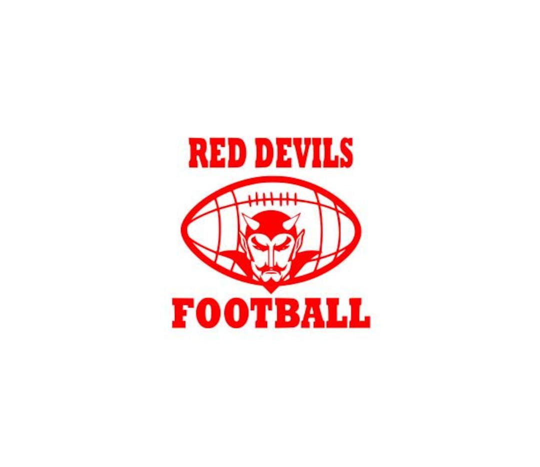 Red Devils Football High School College SVG File Cutting, DXF, EPS ...
