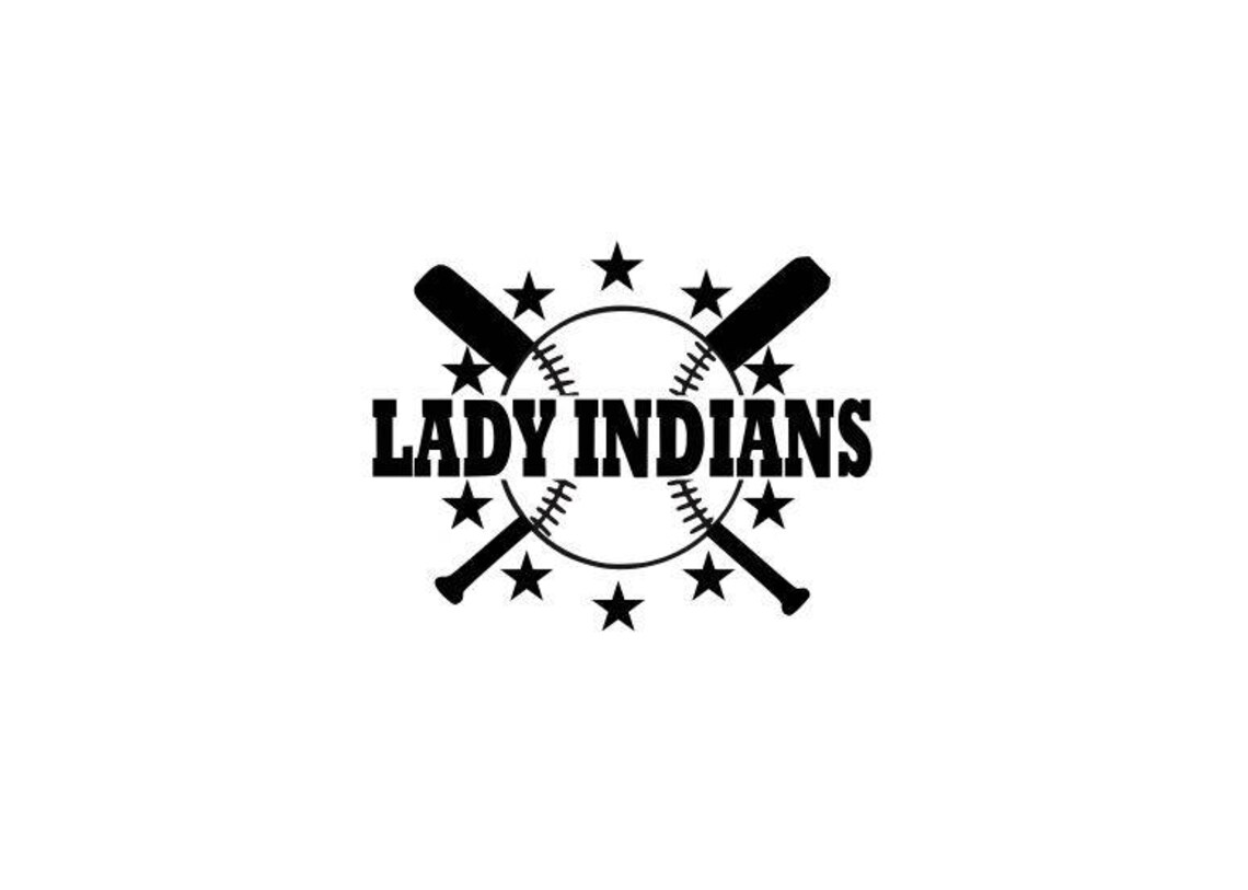 Lady Indians Svg, Indians Softball Svg, Softball Files Svg, Softball ...
