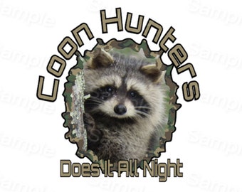 Coon Hunting Sublimation - Etsy