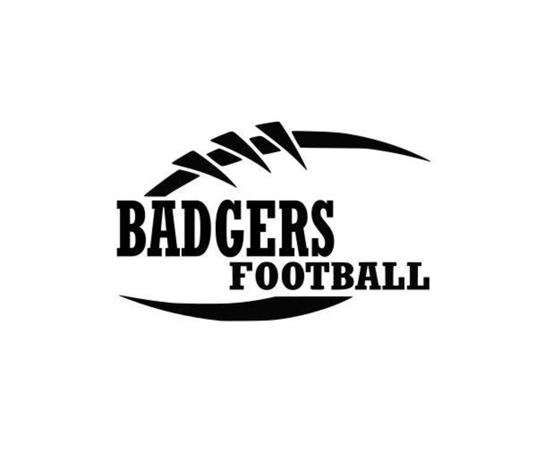 Badgers Football High School College SVG File Cutting, DXF, EPS Design ...