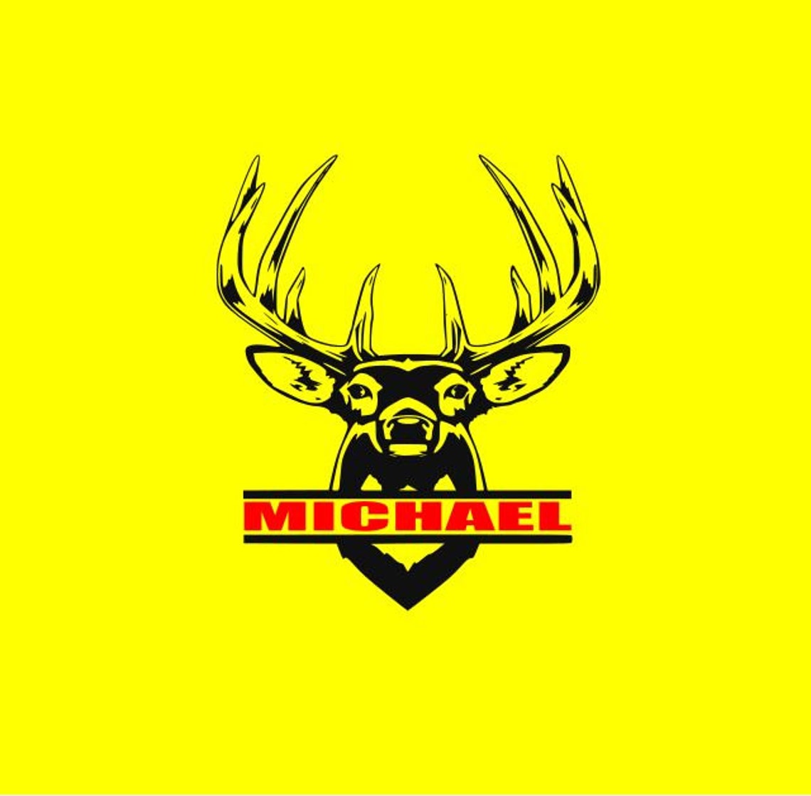 Deer Head Split Monogram SVG Cutting Files Silhouette SVG, DXF and Eps ...