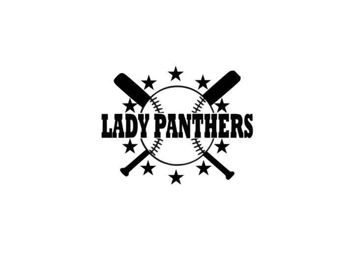 Lady Panthers Svg, Panthers Softball Svg, Softball Files Svg, Softball ...