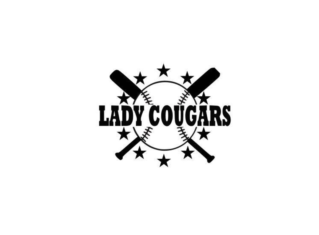 Lady Cougars Svg, Cougars Softball Svg, Softball Files Svg, Softball ...