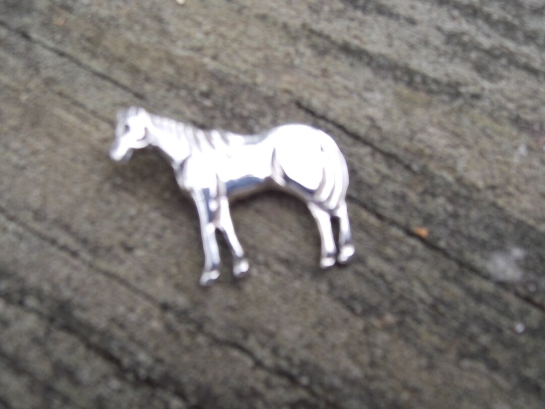 Native American Sterling Silver Equestrian Horse Pin Stamped AM (artist ...