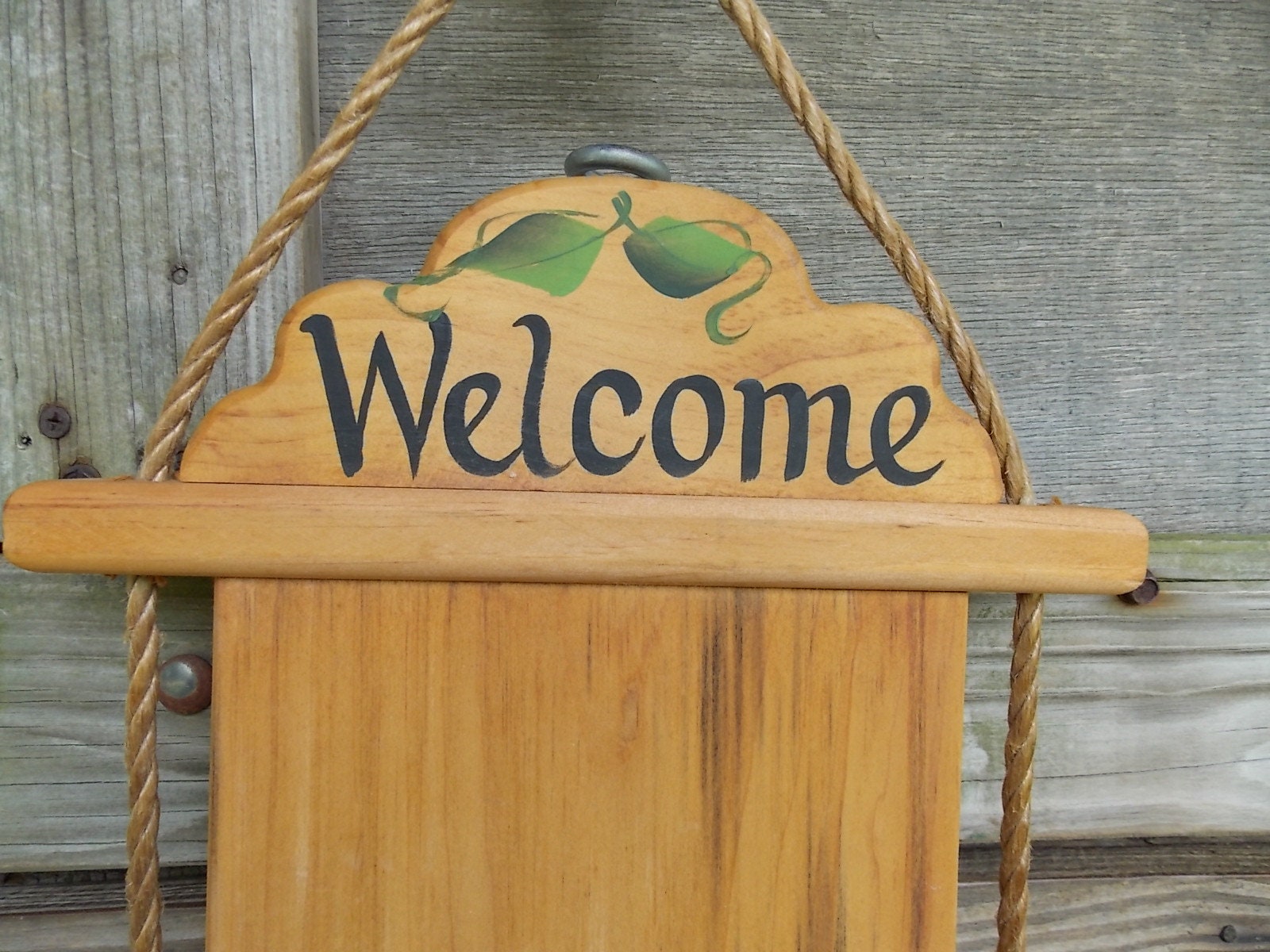 Handmade Wooden Welcome Sign Hand Painted Signed by Artist and Numbered ...