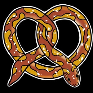 Soft Pretzel Snakes, Ball Python, Sand Boa, Vinyl Stickers - Etsy