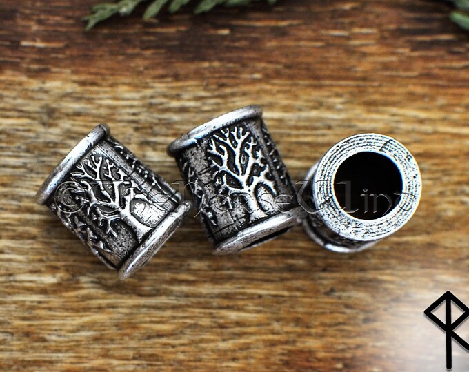 Viking Beard Beads Yggdrasil Celtic Hair Rings Celtic Tree | Etsy