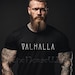 VALHALLA Viking T-shirt, Men's Nordic Shirt, Norse Mythology Warriors ...
