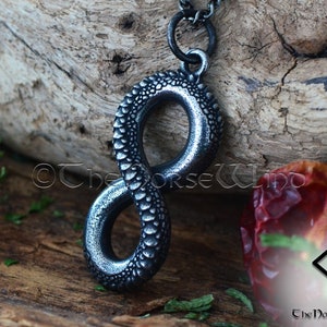 Midgard Serpent Necklace, Infinity Knot Viking Jormungandr Pendant ...