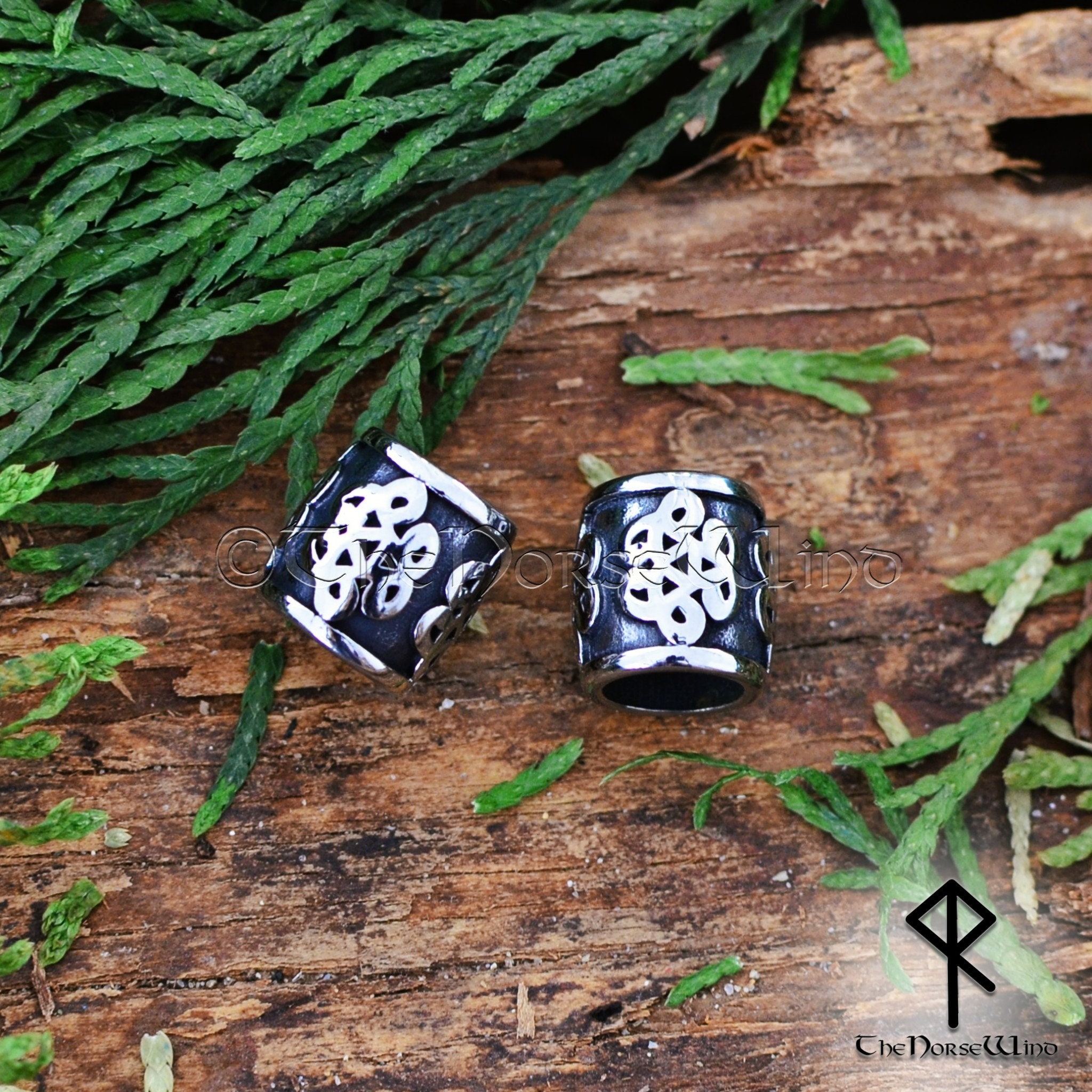 Viking Beard Beads, Celtic Knot Hair Rings, Stainless Steel Dreadlocks ...
