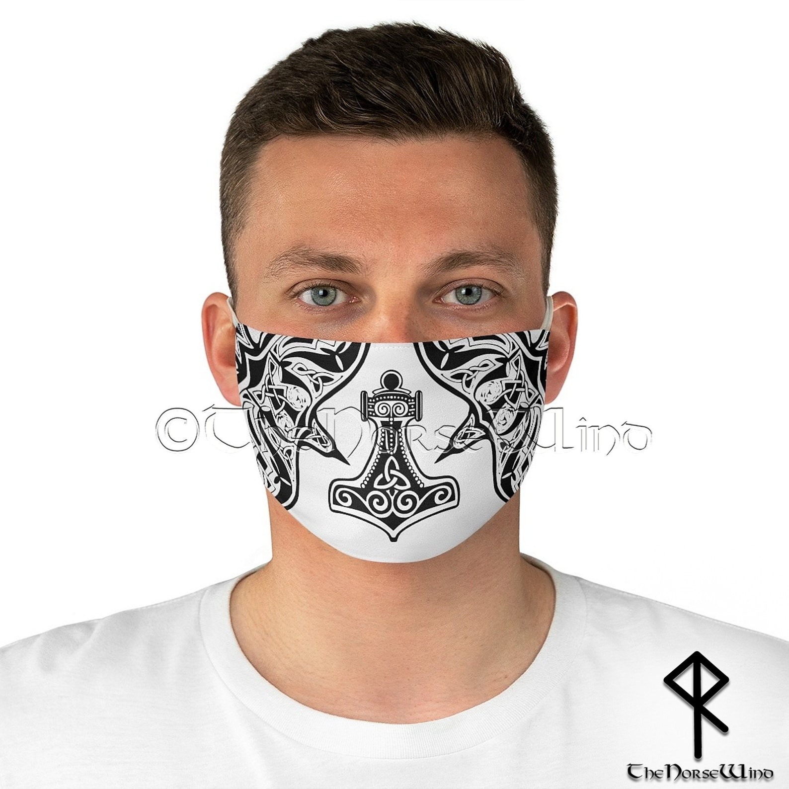 Mjolnir Face Mask Thor's Hammer Viking Face Mask - Etsy