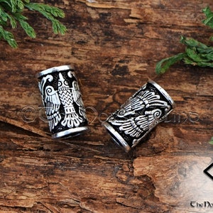 Viking Raven Beard Beads, Odin Ravens Hair Rings, Norse Mythology Rune ...