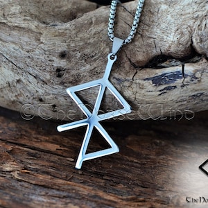 Viking Rune Necklace - Peace and Happiness Bind Rune Amulet, Norse ...