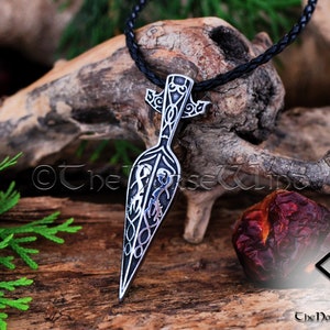 Gungnir Viking Necklace - Odin's Spear Head, Stainless Steel Arrowhead ...