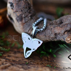 Freya's Cat Viking Necklace, Celtic Trinity Pendant, Stainless Steel ...