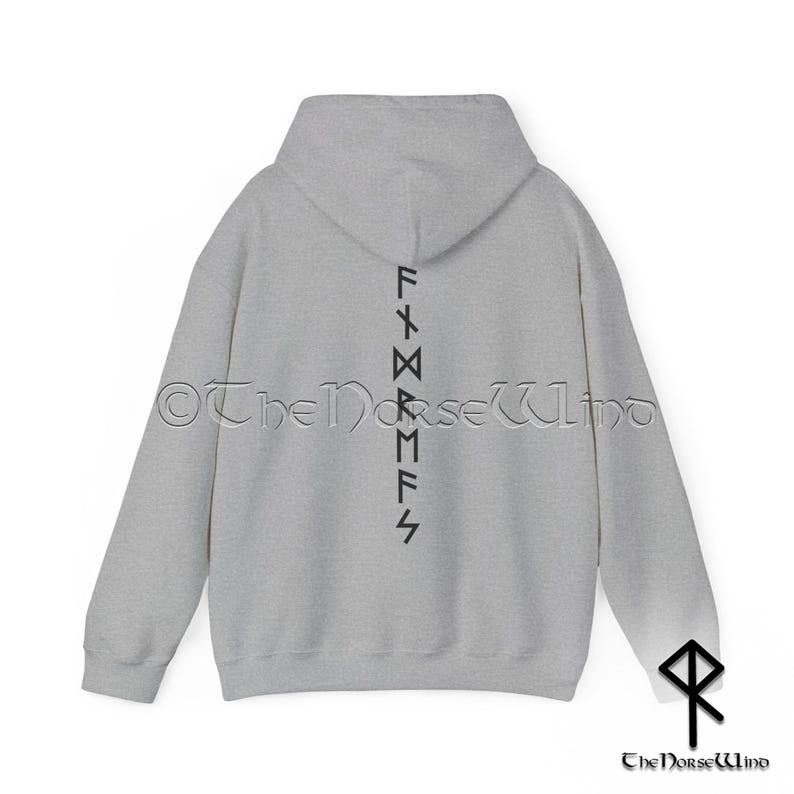 Custom NAME in RUNES Viking Hoodie, Personalized Futhark Runes ...