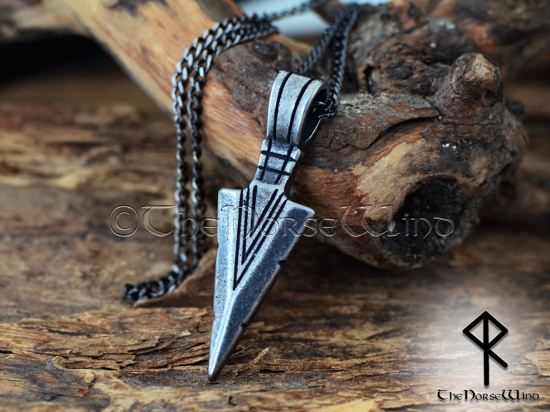 Gungnir Viking Necklace, Odin's Spear Head Pendant, Vikings Arrowhead ...