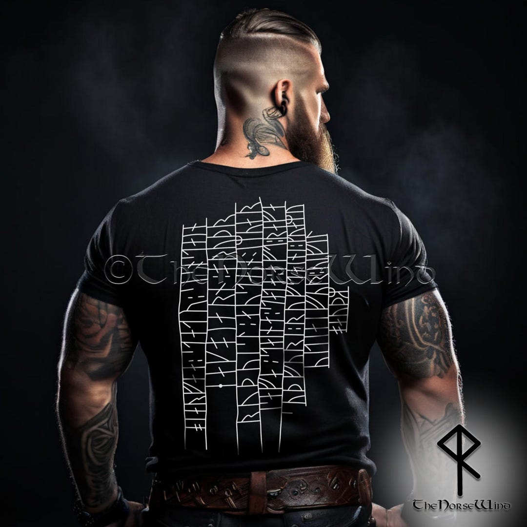 Viking Runes T-shirt Gotland Runestone, Authentic Norse Runescript Art ...