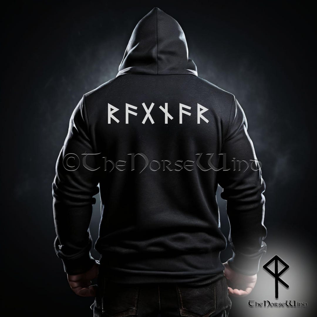 Viking Hoodie, Custom NAME in RUNES Norse Sweatshirt, Personalized ...