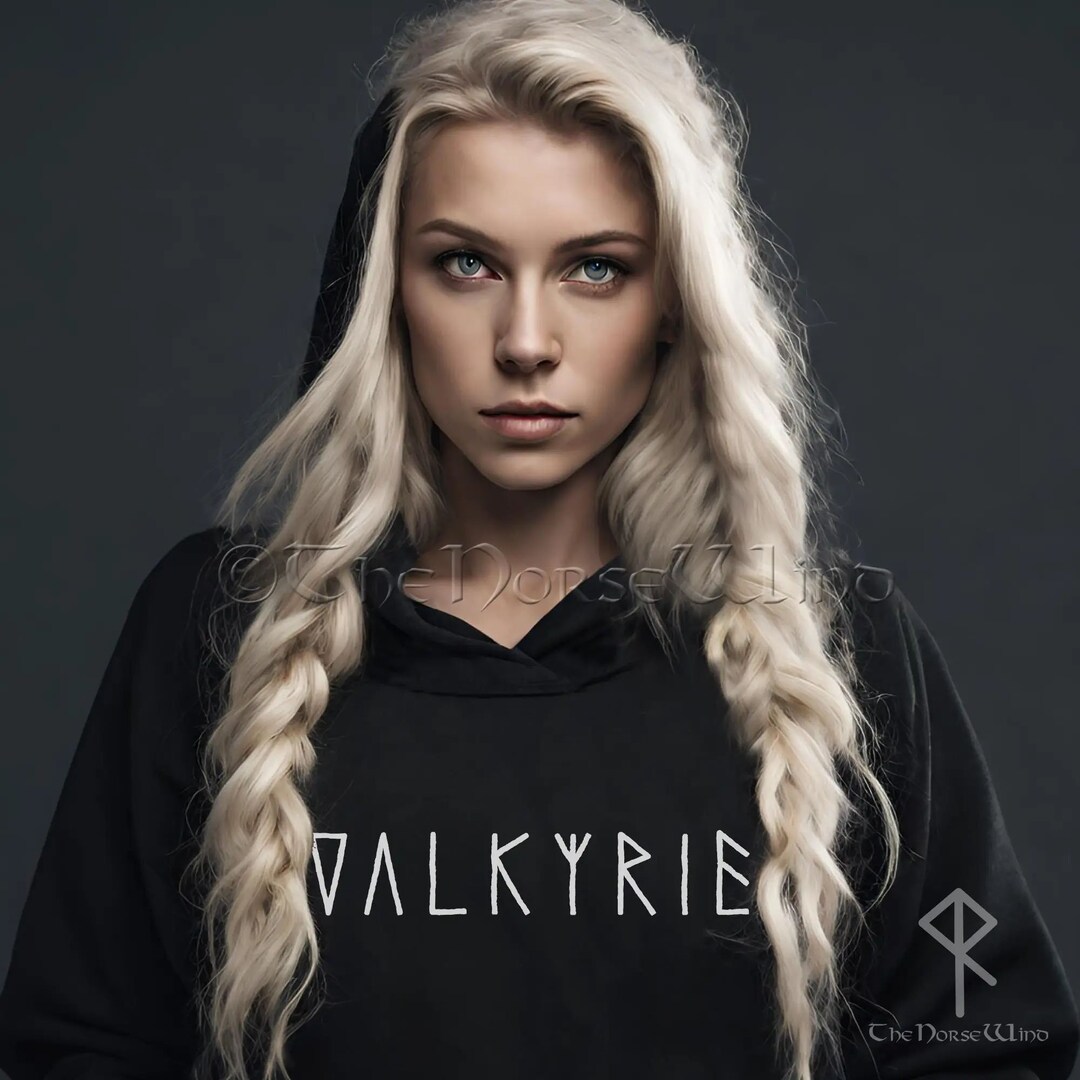 Valkyrie Viking Hoodie Shieldmaiden Norse Mythology Sweatshirt, Viking ...