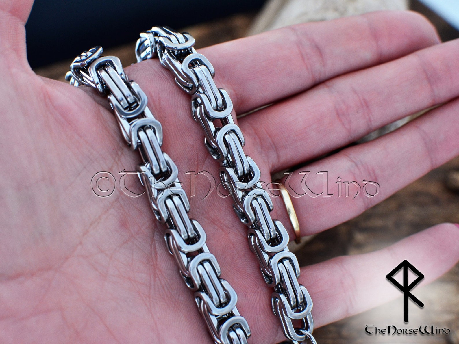 Byzantine Chain Viking Necklace Premium Quality Stainless - Etsy