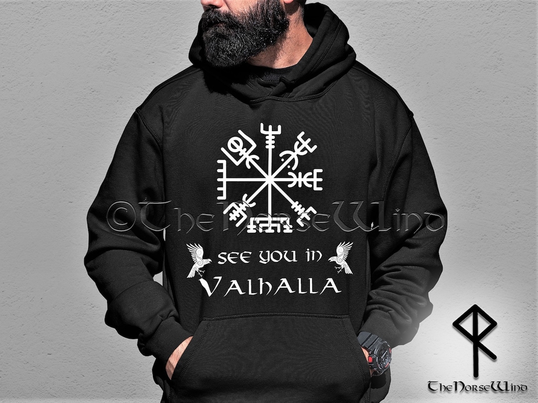 Wikinger Pullover Vegvisir Hoodie Wikinger Kompass Sweatshirt - Etsy.de