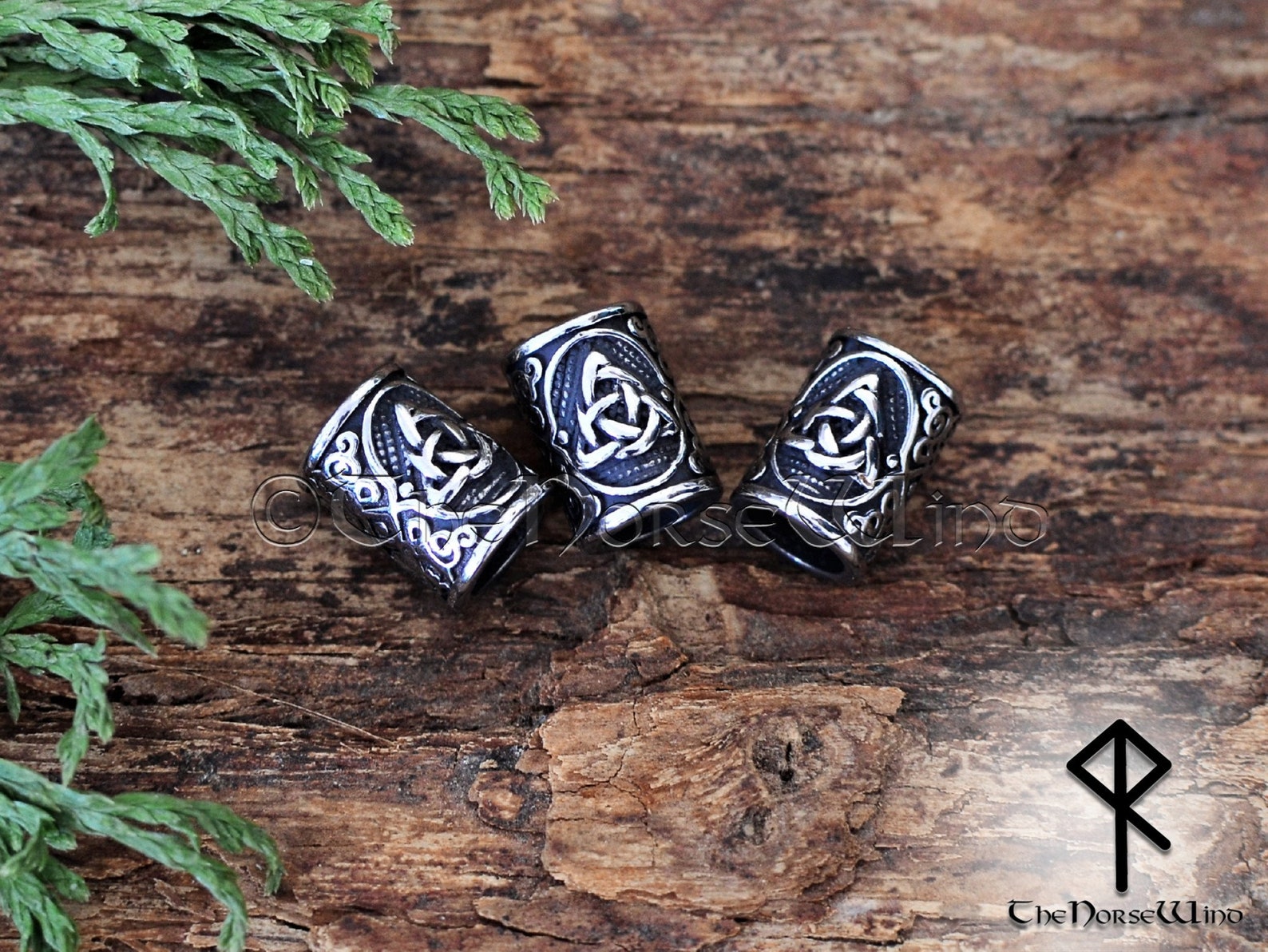 Viking Beard Beads, Celtic Knot Hair Rings, Triquetra Beard Beads 6mm ...