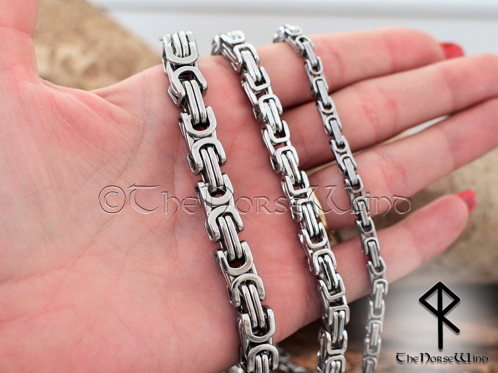 Byzantine Chain Viking Necklace Premium Quality Stainless - Etsy