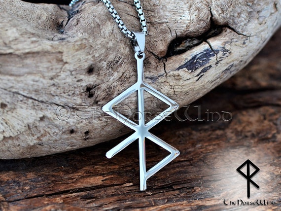 Viking Rune Necklace Peace and Happiness Bind Rune Amulet - Etsy